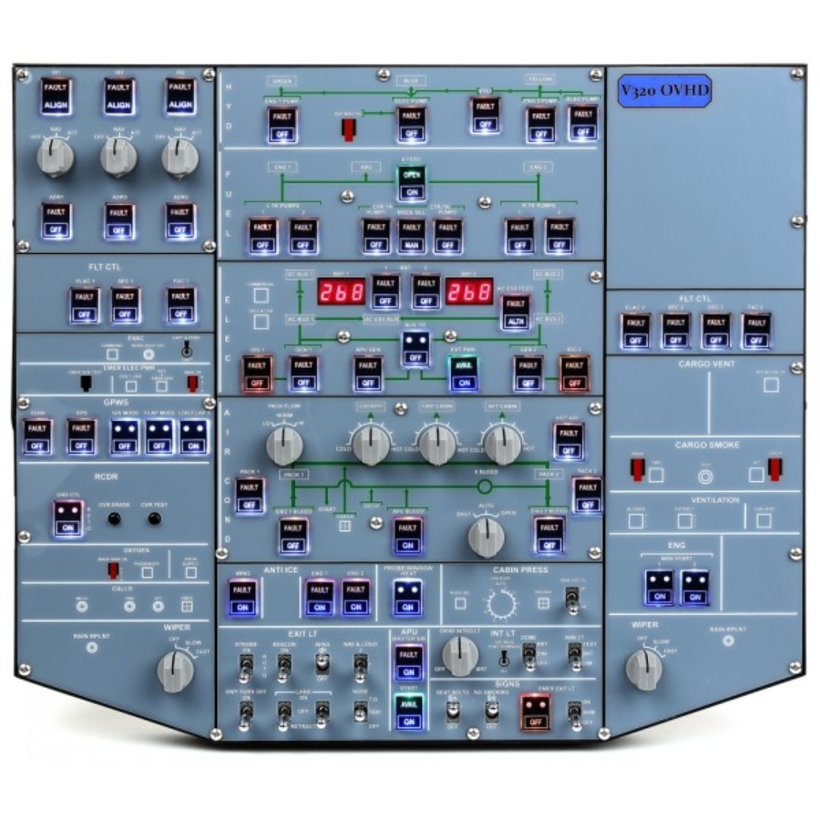 V320 Overhead Panel for FSX: key.Aero, Commercial Aviation